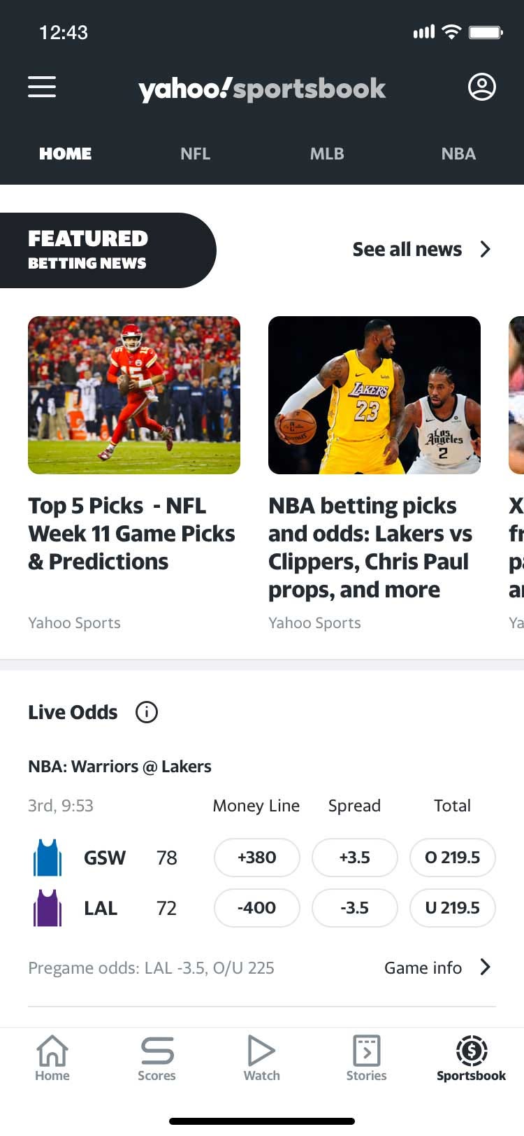 Yahoo Sports App