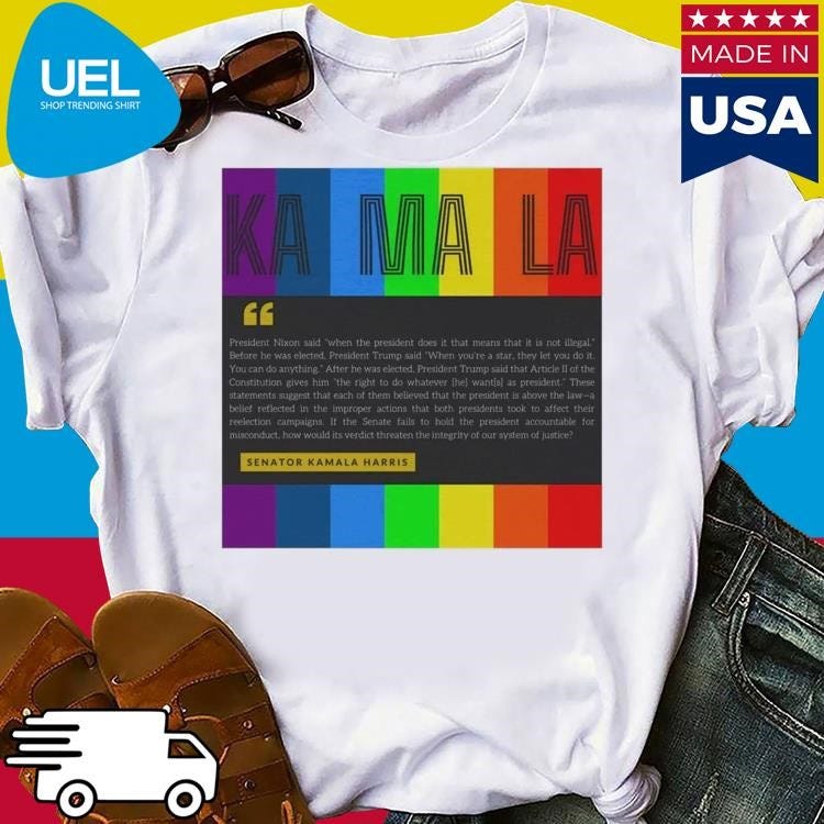 Official Kamala Harris show your support pride flag T-shirt ...