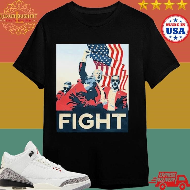 Official American Fighting Spirit Trump Fight Iconic Shirt ...
