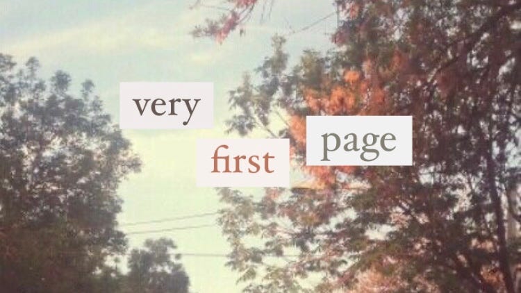 very first page | by hourlysyak | Medium