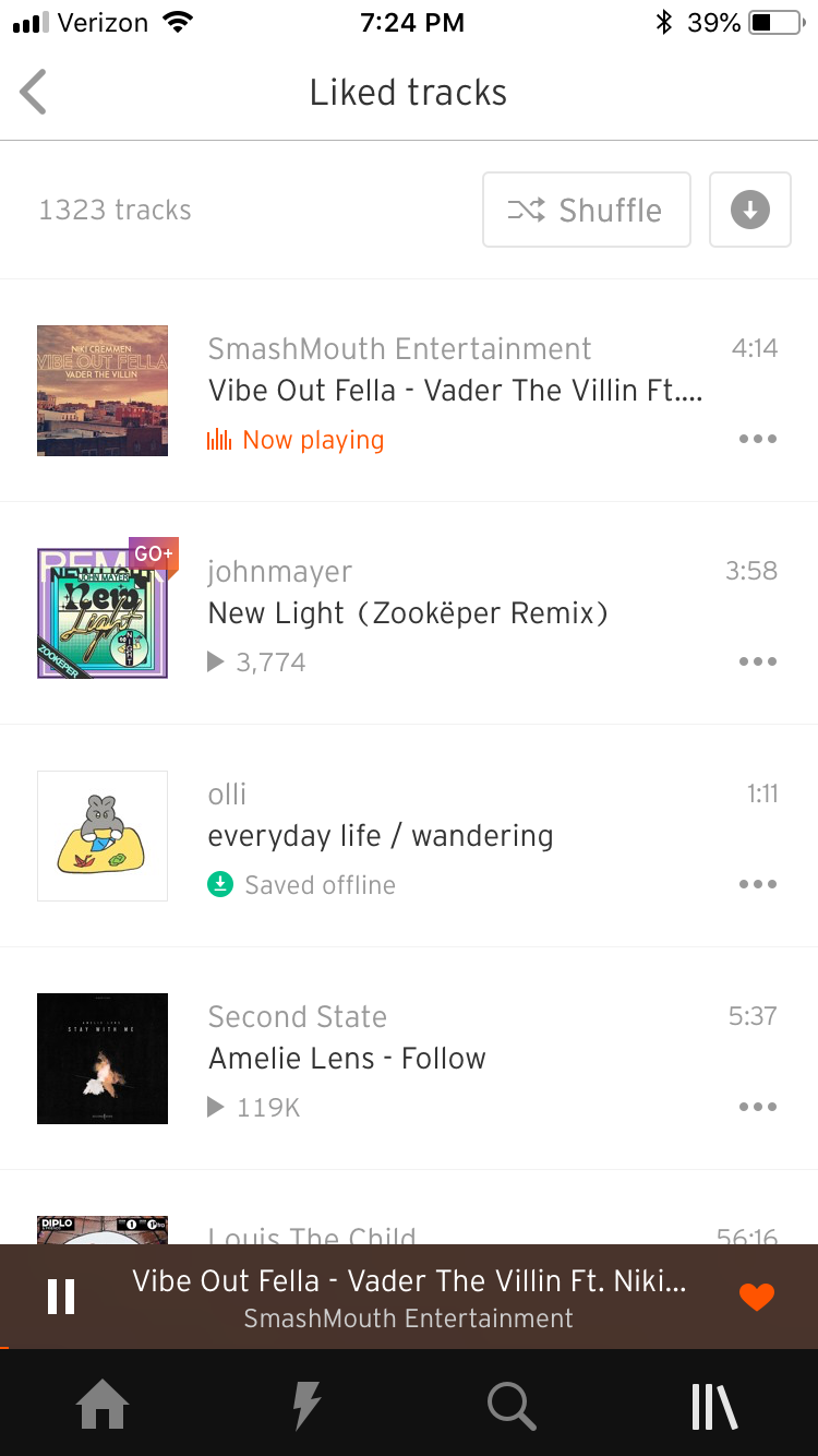 Soundcloud vs. Spotify: UI/UX of Song Lists | by David Promisel | Medium