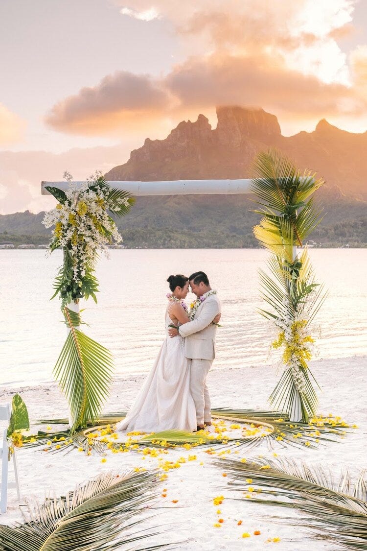 Bora Bora Beach Wedding