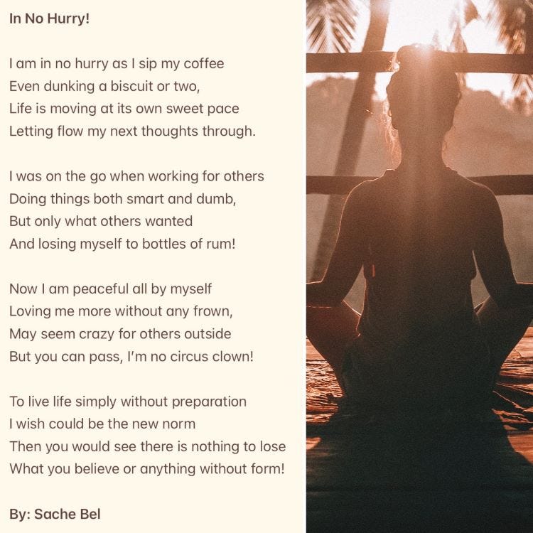 In No Hurry (Poem) - ILLUMINATION - Medium