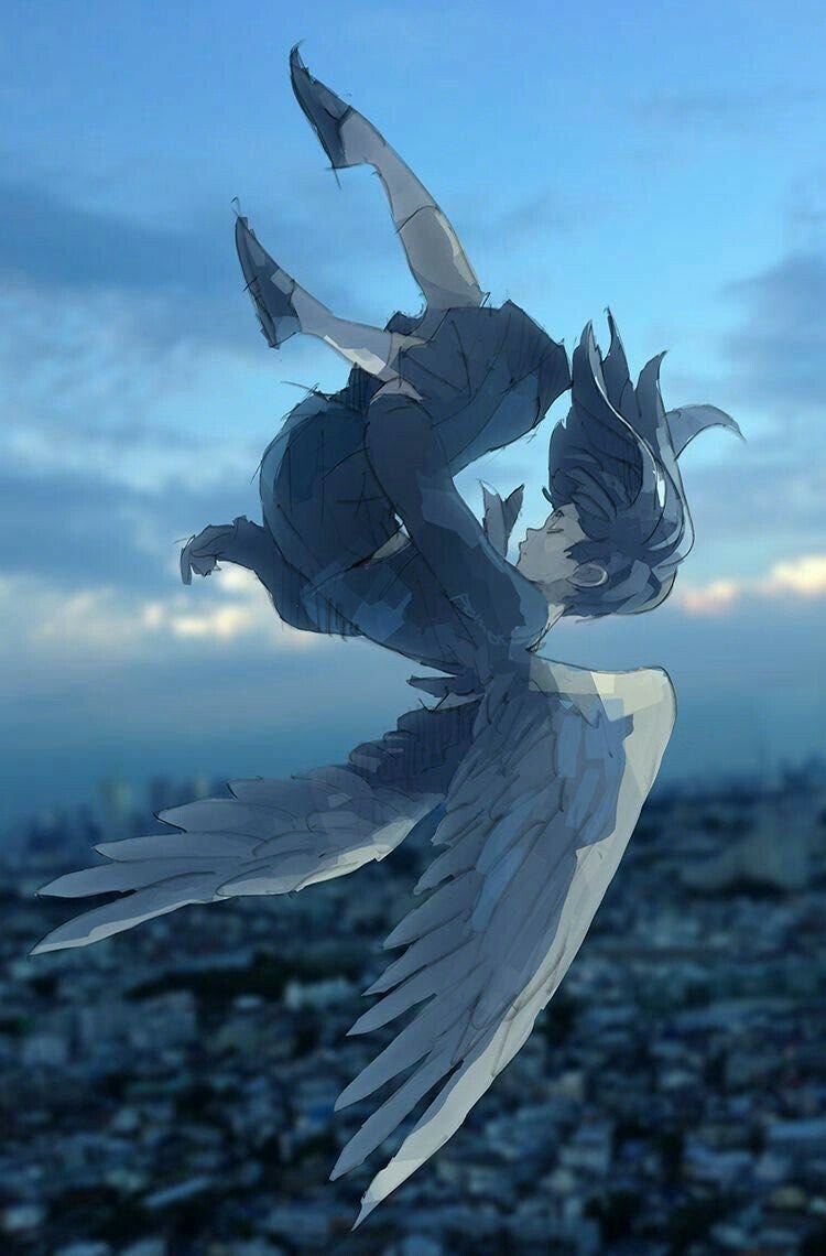 Anime Angel Girl Flying