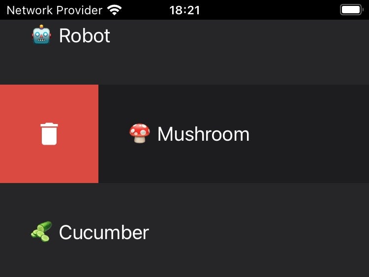 📱React Native — Lists with swipe sideways for action | by Mikael Ainalem | Stackademic