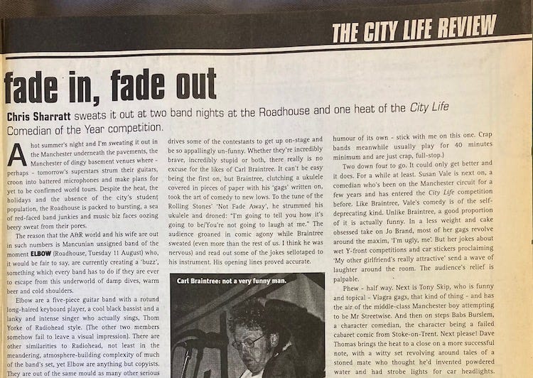 August 1998: Elbow at the Roadhouse + some bad comedians | by Chris ...