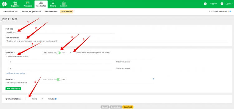 New feature: ‘Tests’ module. We developed a new feature which allows ...