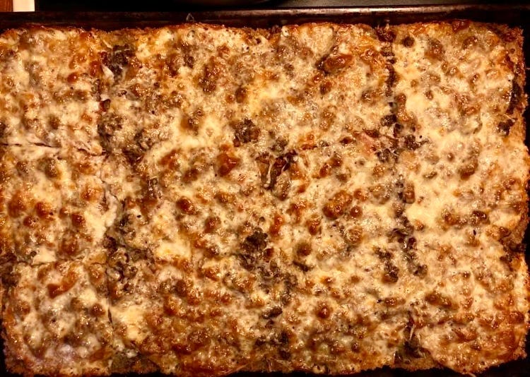 Pork Rind Panko Pizza. 12 slices provolone cheese | by Julie Fritz ...