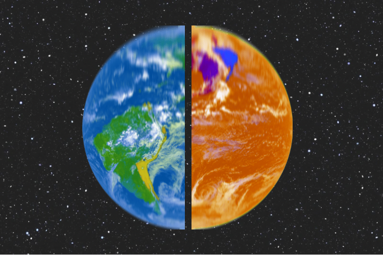 BLUE WORLD TURNING INTO RED. Global warming is like magma waiting to ...