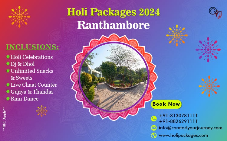 Holi Celebration Packages 2024 | Holi Celebration Packages - CYJ - Medium