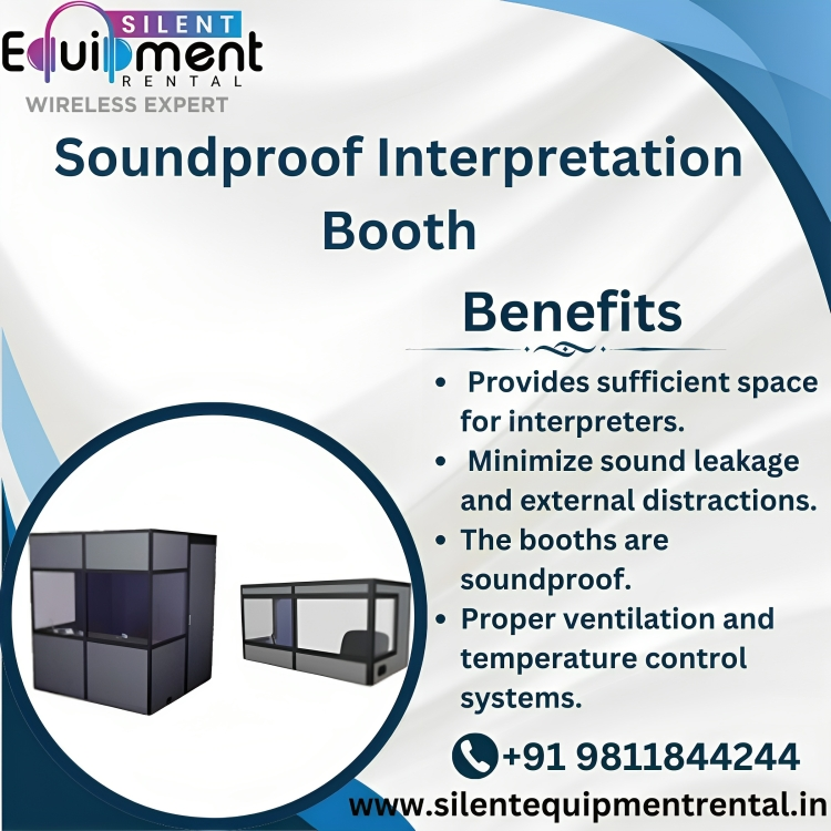 Soundproof Interpretation Booth - silent equipment rental - Medium