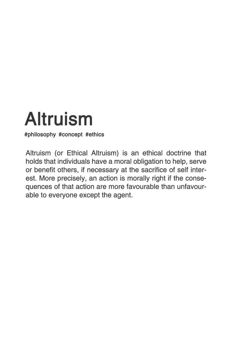 Altruism : embodiment of a coin. Just like a coin, altrusim also have 2 ...