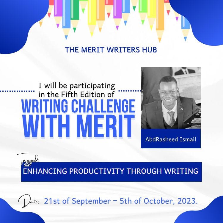 My experience at the fifth edition of Writing Challenge with Merit | by ...