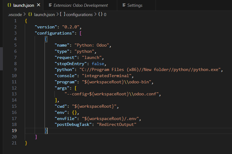 Debugging Odoo dengan Visual Studio Code & Extension Odoo Development | by Caryn Hanuga | Medium