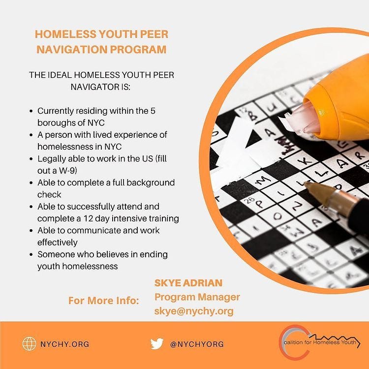 Homeless Peer navigation Program (Paid Position) Apply by Jan 12 - NeON ...