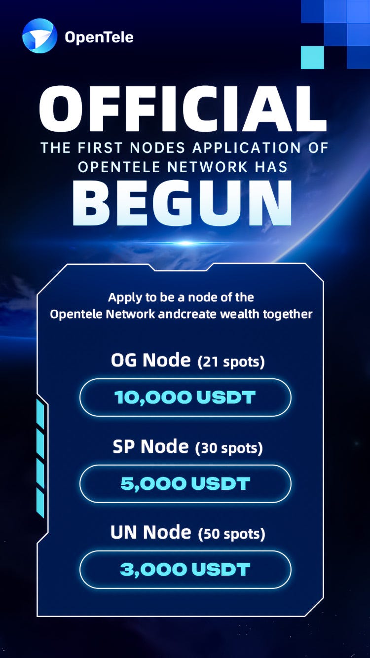 OpenTele Genesis Nodes Now Available for Sale: Building the Future, Illuminating Brilliance | by ...