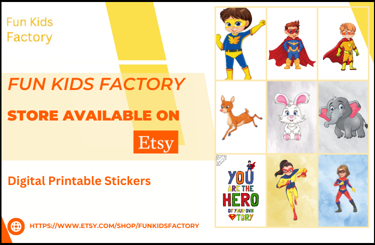 Fun Kids Factory: The Go-To Store for Digital Printable Stickers on ...