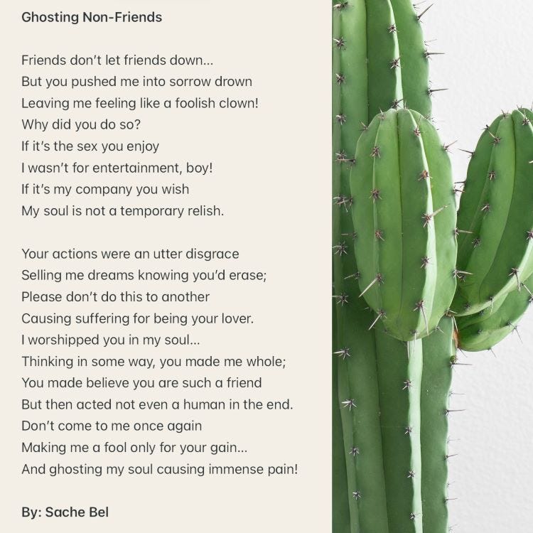 Ghosting Non-friends (Poem). Time to grow up… | by Sache Bel ...