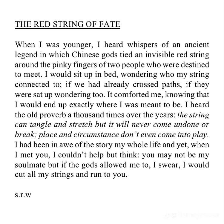 A message. “are you my red string of fate?” | by Devita Anggraini | Jan ...