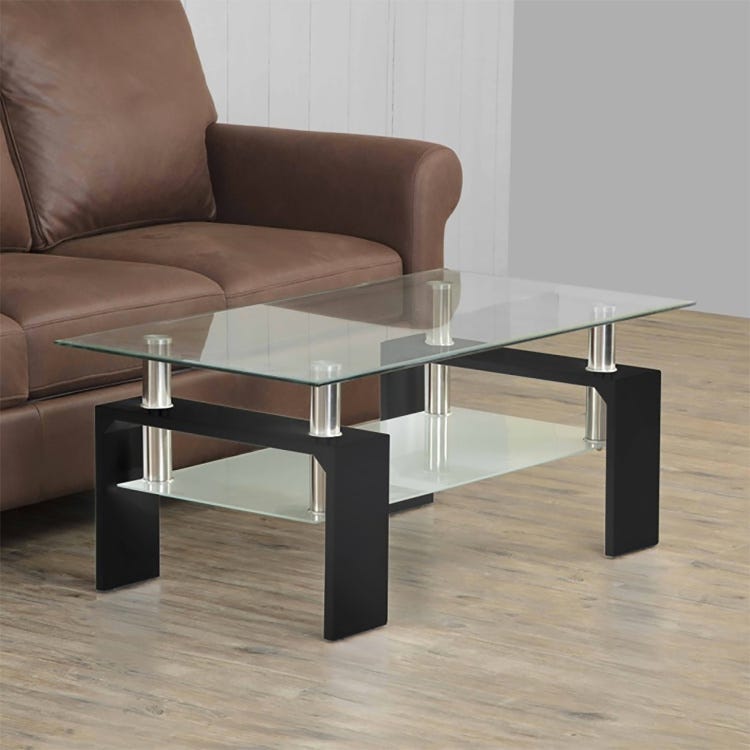 Home Centre Finn Compressed Wood Two-Tiered Coffee Table - Black FOR ...