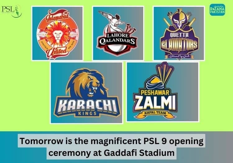 Tomorrow is the magnificent PSL 9 opening ceremony at Gaddafi Stadium ...