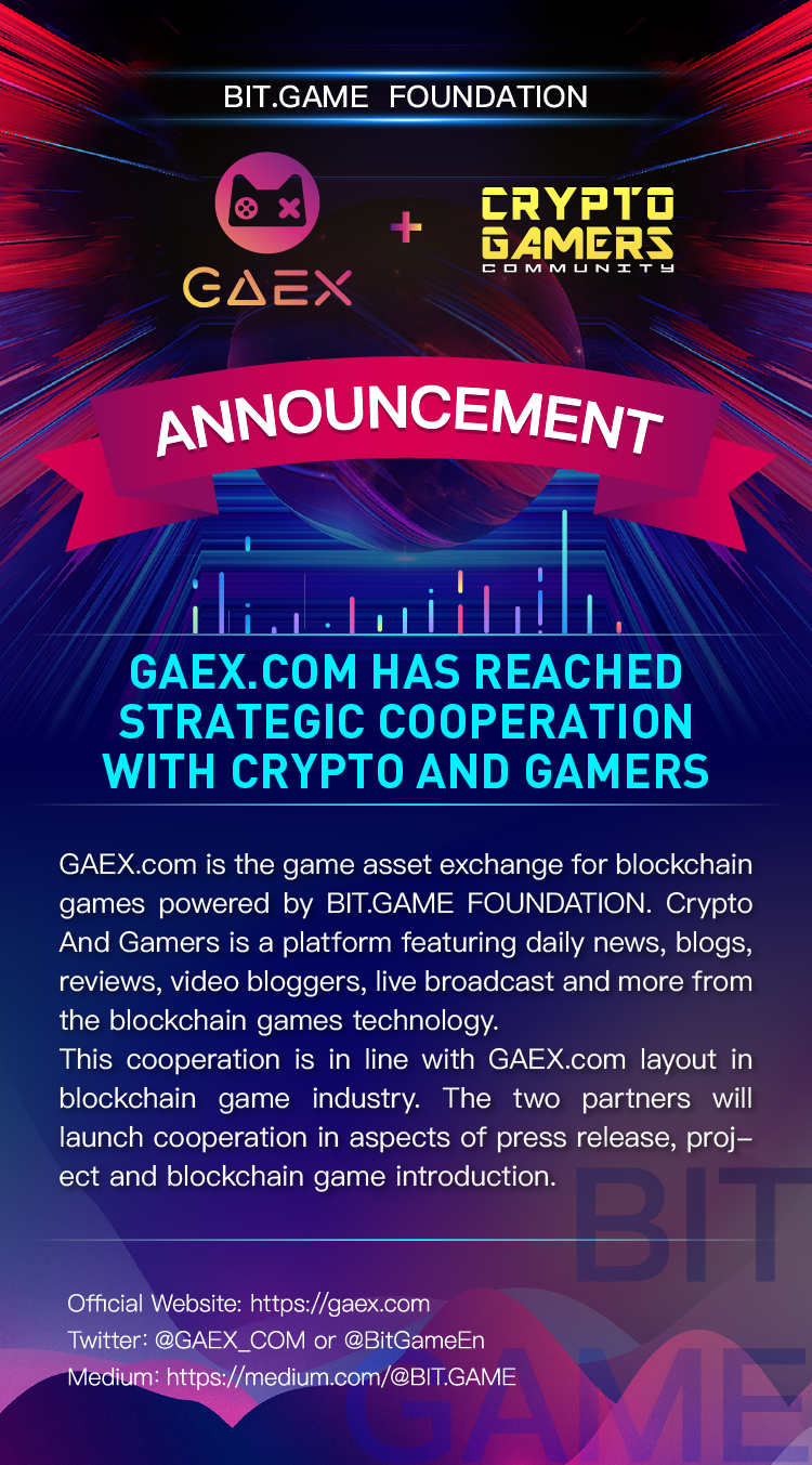 GAEX.COM HAS REACHED STRATEGIC COOPERATION WITH CRYPTO AND GAMERS | by ...