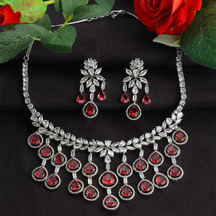 Sparkling Elegance: American Diamond Jewelry Collection | by Zever ...