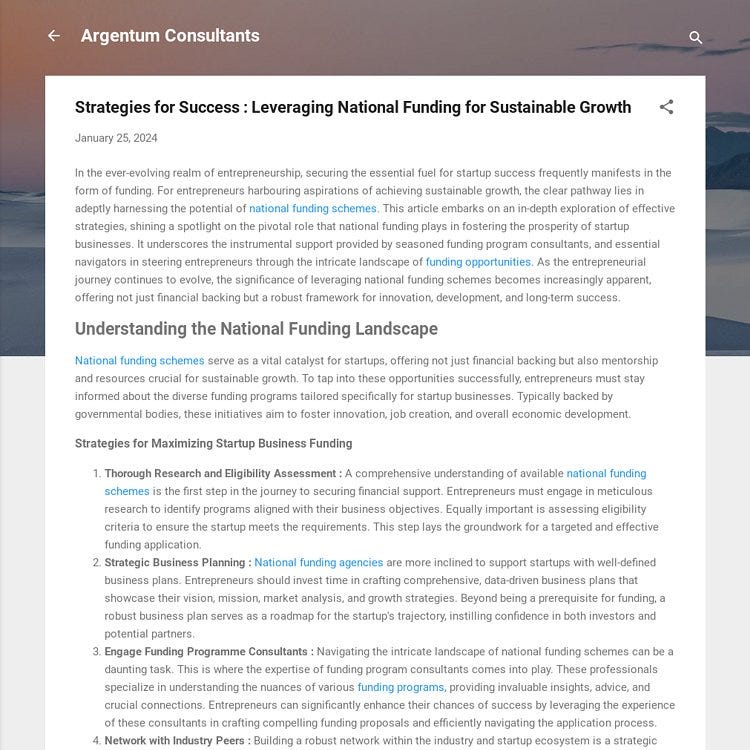 Strategies for Success : Leveraging National Funding for Sustainable ...