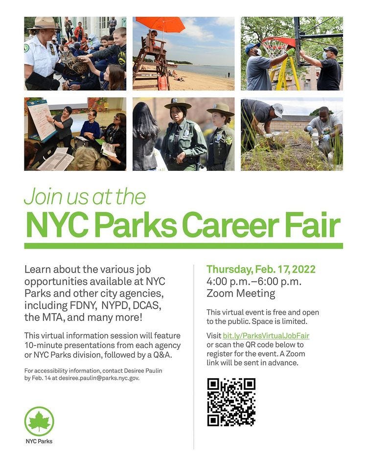 NYC Parks Career Fair Feb 17 (Virtual) - NeON Works - Medium