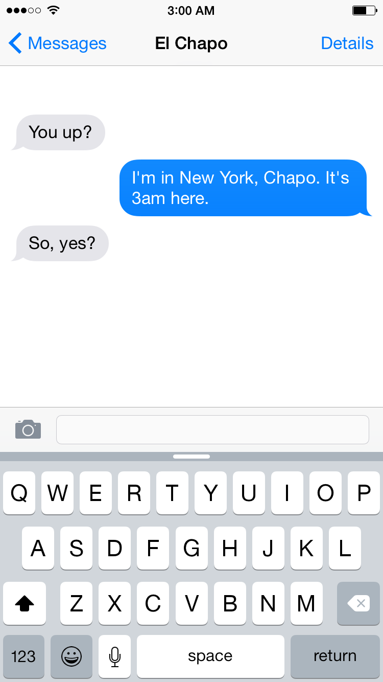 El Chapo’s Texts With Samantha Bee | by Full Frontal | Medium