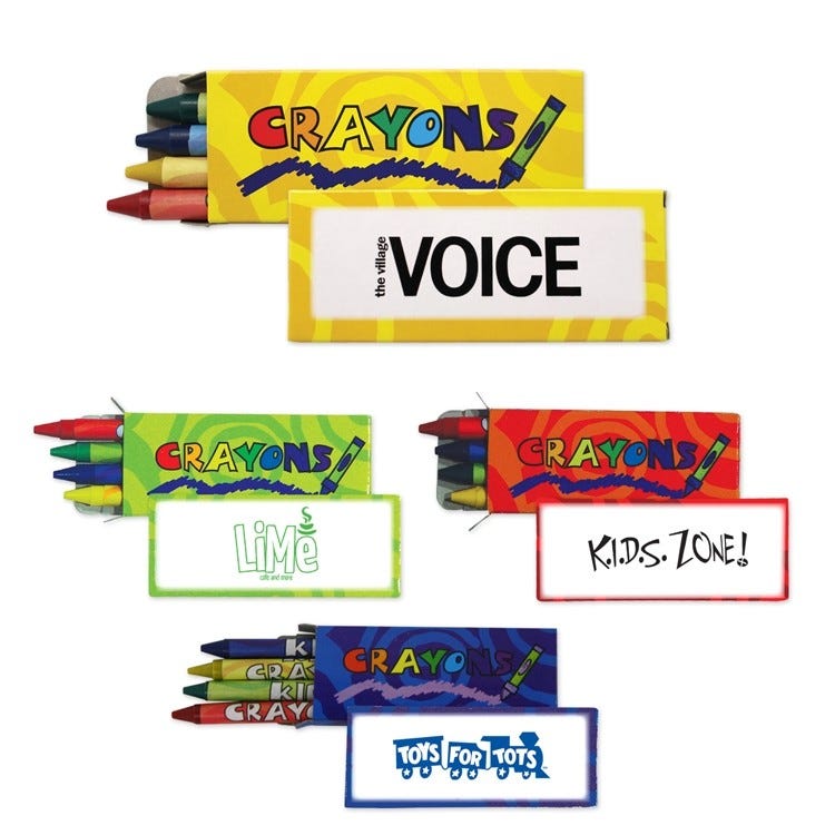 4 Pack Crayons | by Print & Promo Factory | Medium