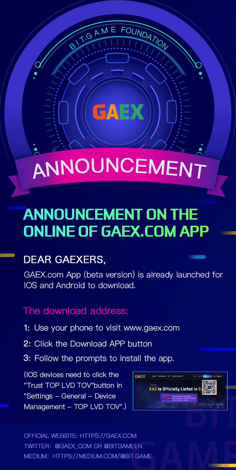 ANNOUNCEMENT ON THE ONLINE OF GAEX.COM APP | by GAEX.COM | Medium