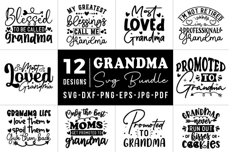 Grandma SVG PNG Bundle Free - ArtBubbles - Medium