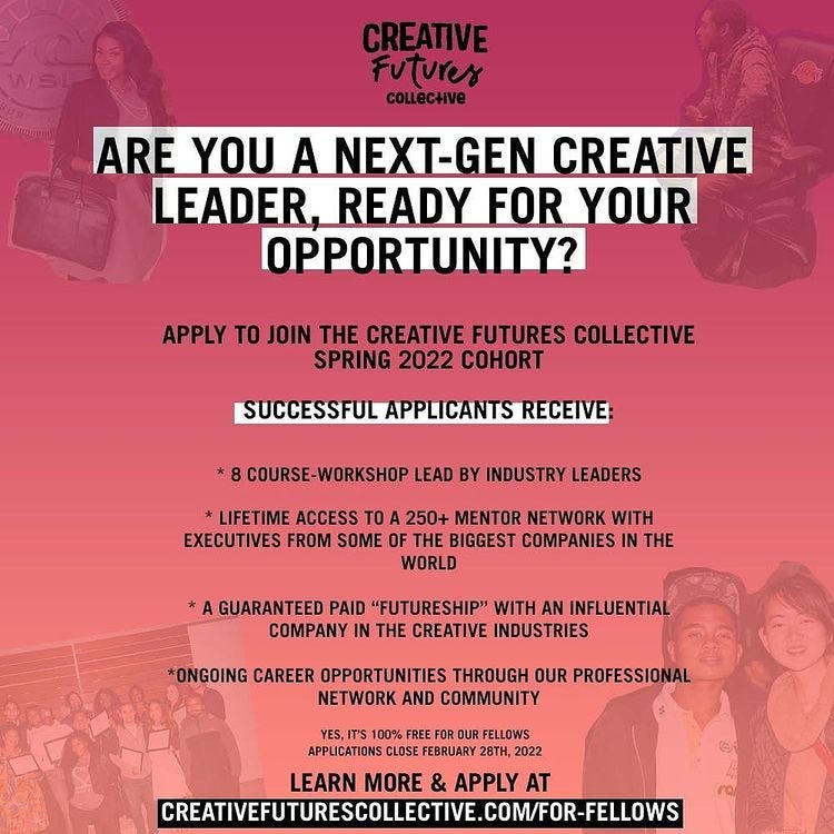 Creative Futures Fellowship: Paid Internship Due 2/28 | by NeON Works ...