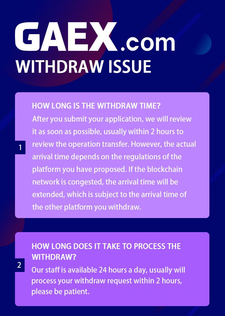 WITHDRAW ISSUE ON GAEX.COM. GAEX Global: https://t.me/GAEX_com | by ...