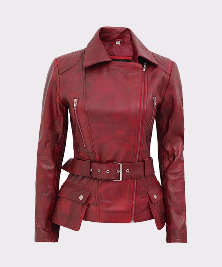 Biker Leather Jacket For Women - Mready store - Medium