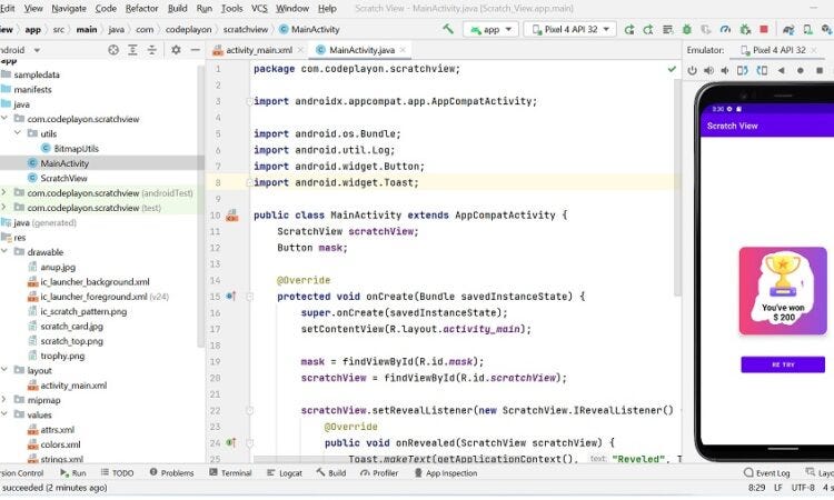 Scratch Card View like google pay in Android with Example | by ...