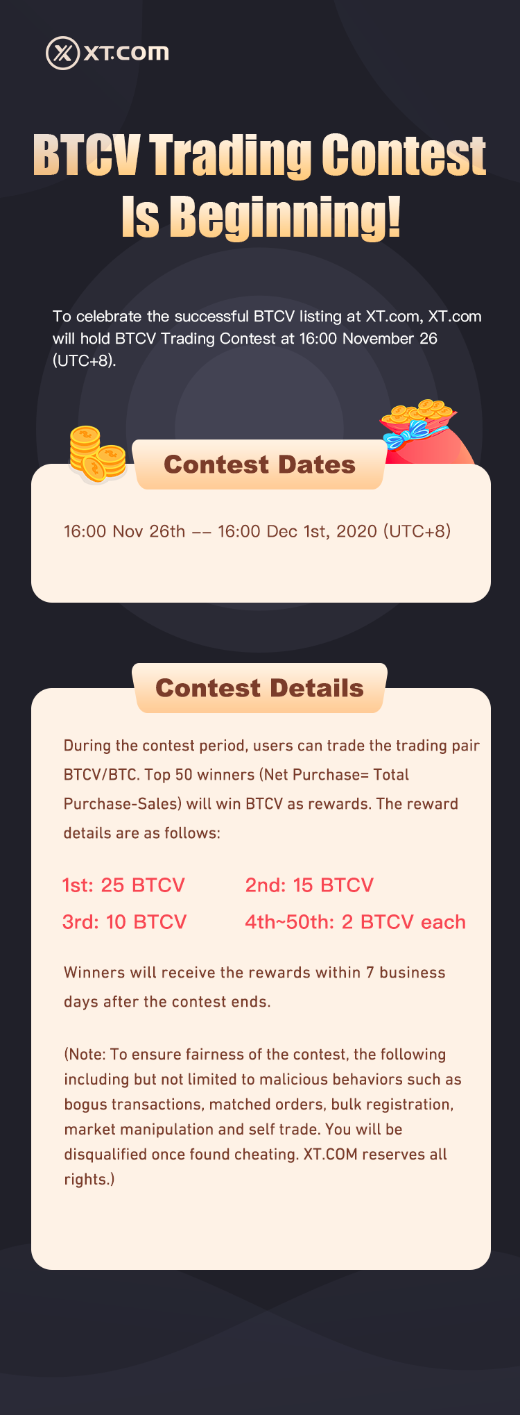 BTCV Trading Contest Is Beginning - XT.com - Medium