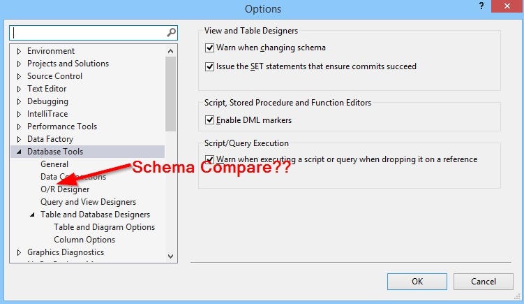 Create a Schema Compare (psuedo) Template in Database Projects | by Falafel Software Bloggers ...
