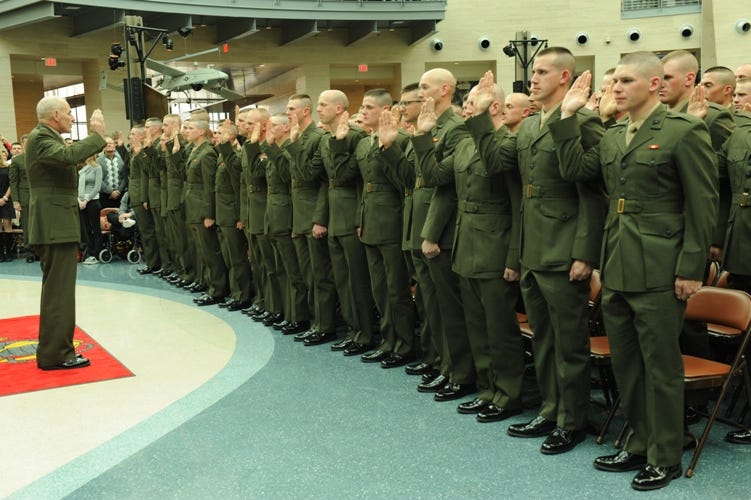 The Oath of Office | by Marine OCS Blog | USMC OCS Blog | Medium