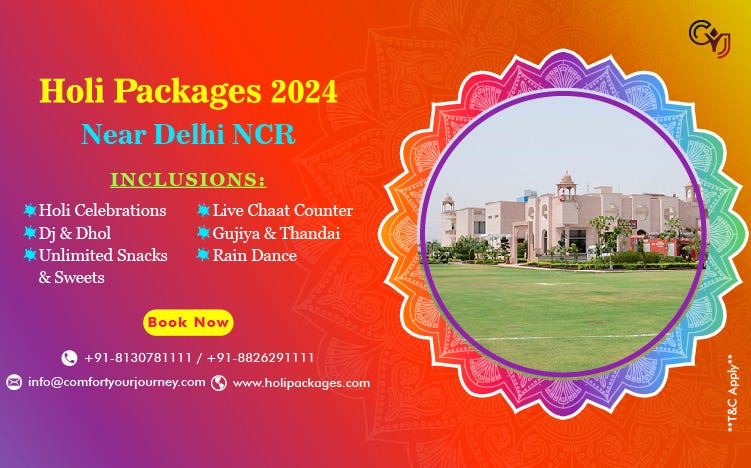 Get the Best Holi Celebration Packages 2024 | Book Holi Packages with ...