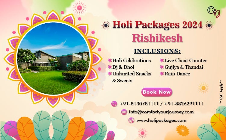 Holi Packages | Holi Packages 2024 in Rishikesh - CYJ - Medium