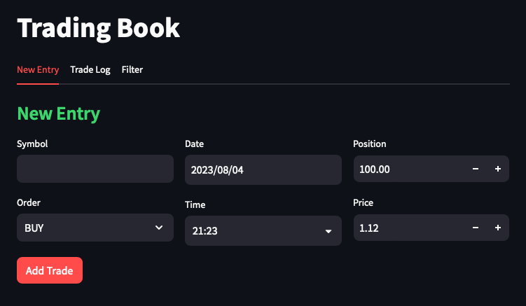 Create A Neat Trading Log Web App With Python And Streamlit — Part 1 By Mohamed Fouad Medium