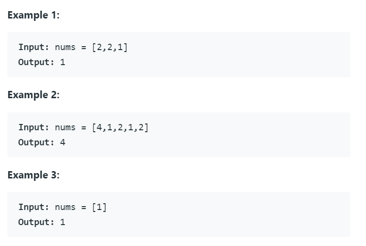 LeetCode 136. Single Number - ianku - Medium