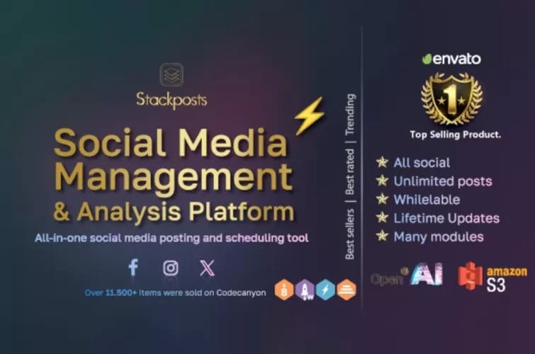 Stackposts — Social Marketing Tool Original +3 Addons Full | by Coderely.net | Apr, 2024 | Medium