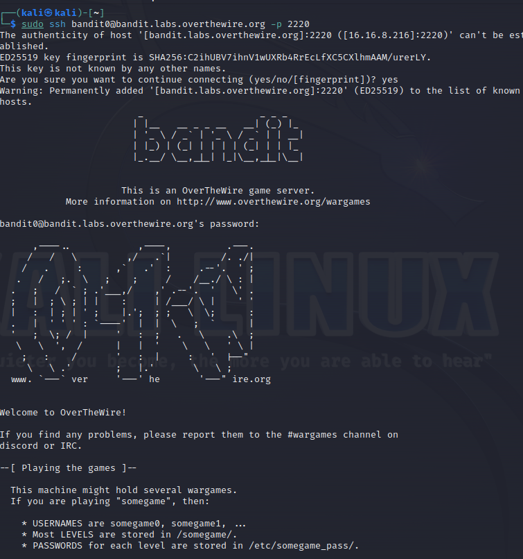 OverTheWire Bandit (0–20). Join me on a thrilling journey as I… | by ...
