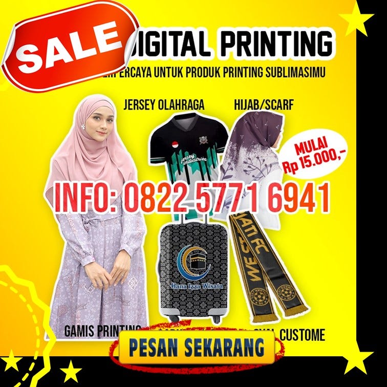 DIGITAL WA. 0822–5771–6941, JASA baju kain printing Tanah Datar ...