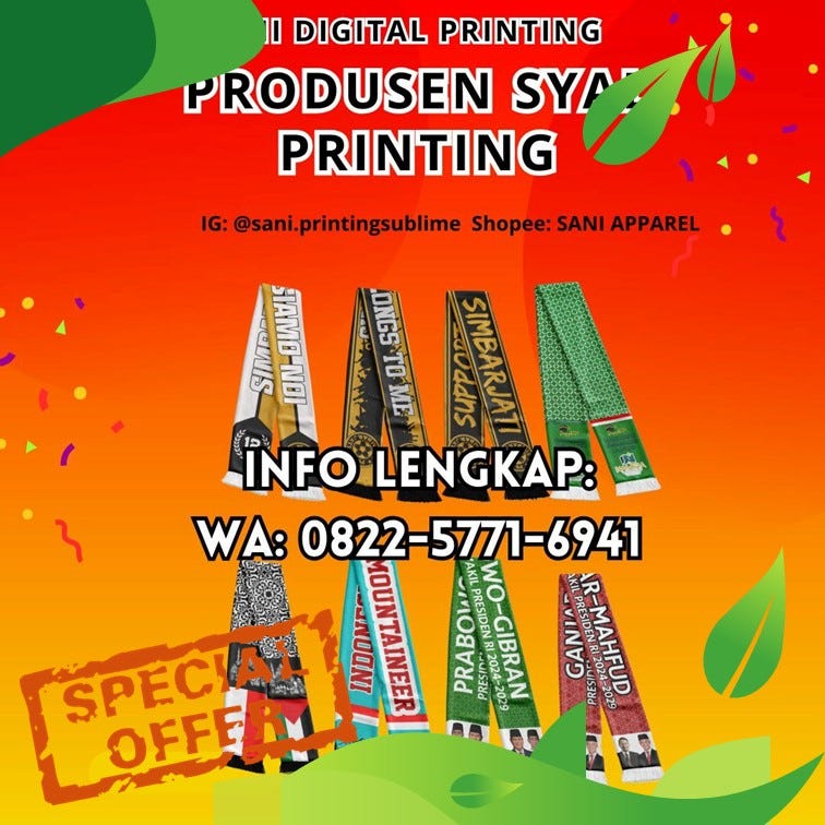 TERBAIK WA 0813–9116–8363, TOKO Syal Printing Umroh Custome Tangerang ...