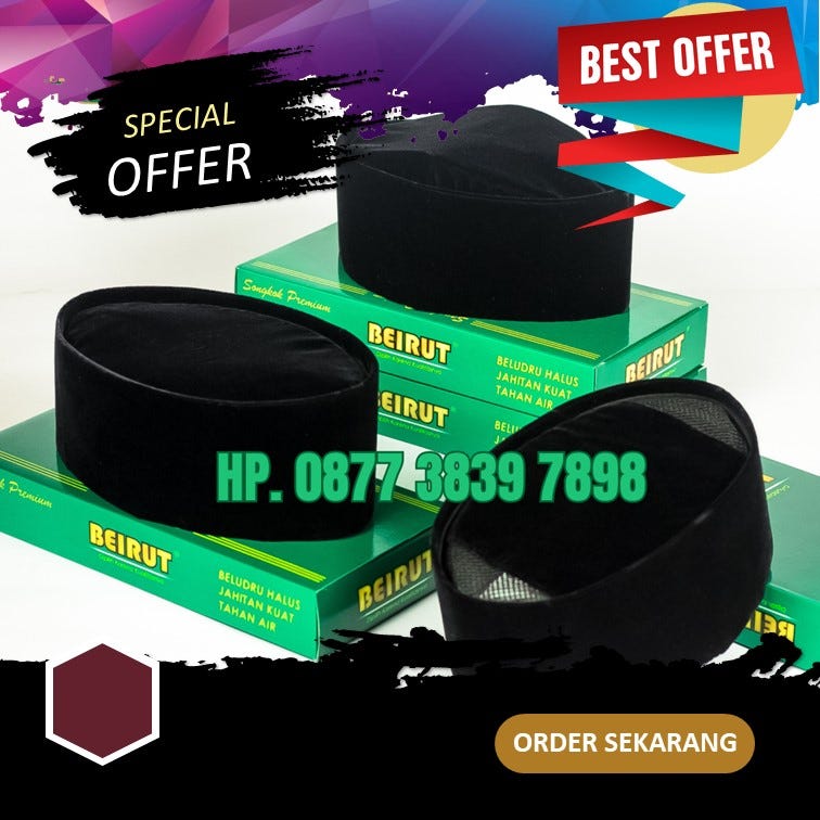 DISCOUNT CALL 0877 3839 7898, DISTRIBUTOR songkok hitam harga Sanden ...