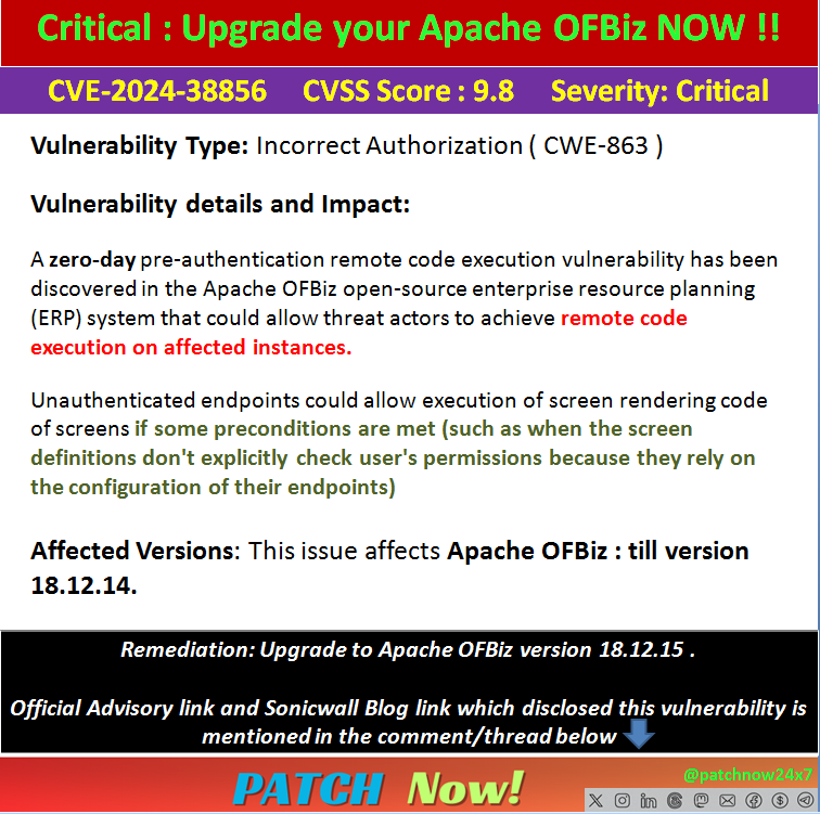 Critical : CVE-2024–38856 : Incorrect Authorization could lead to remote code execution in ...